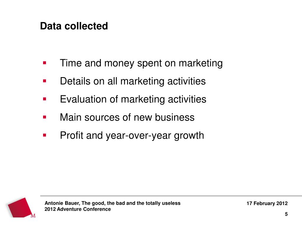PPT - The good, the bad and the totally useless: An analysis of ...