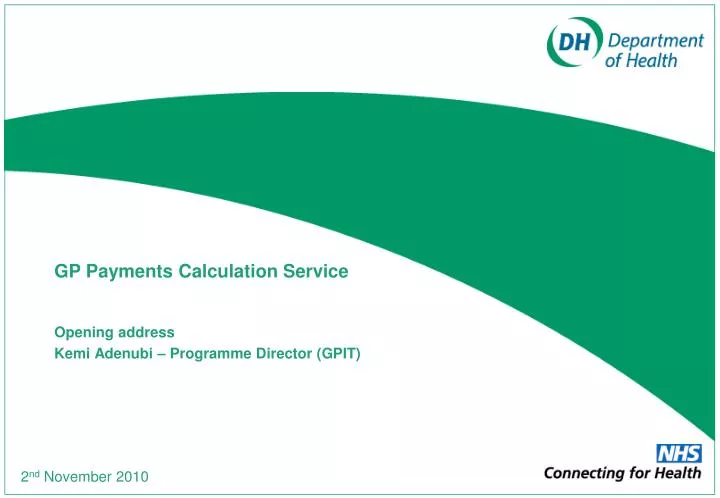 PPT - GP Payments Calculation Service PowerPoint Presentation, free ...