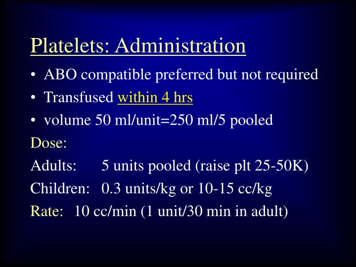 PPT - Indications for Platelet Transfusion PowerPoint Presentation - ID ...