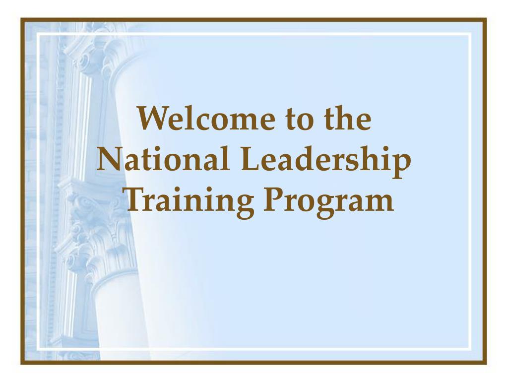PPT - National Leadership Training Program for Effective Church ...