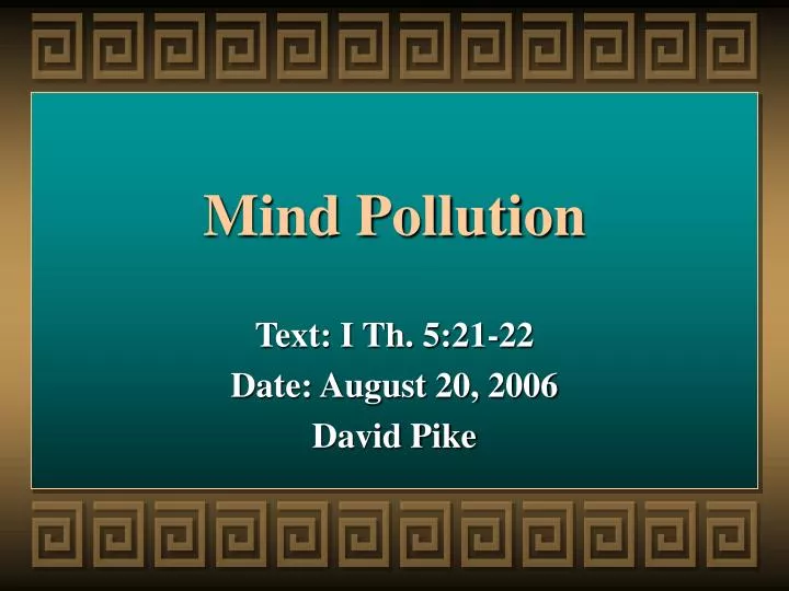 PPT - Mind Pollution PowerPoint Presentation, free download - ID:1043131