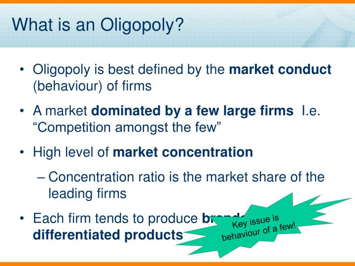 PPT - Oligopoly Price and output under oligopoly PowerPoint ...
