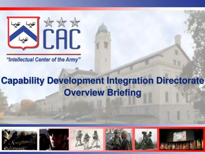 PPT - Capability Development Integration Directorate Overview Briefing ...