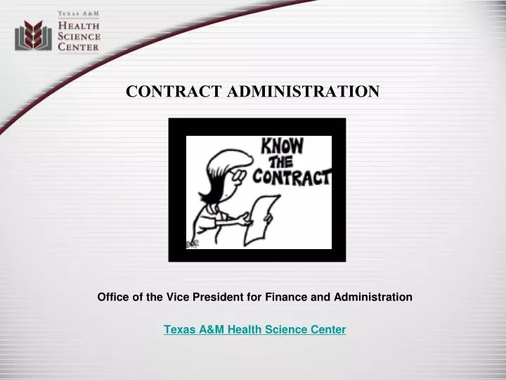 PPT - CONTRACT ADMINISTRATION PowerPoint Presentation, free download ...