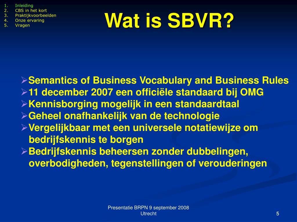 PPT - SBVR en CogNIAM in de praktijk door Harry Habets Huub Gillissen ...