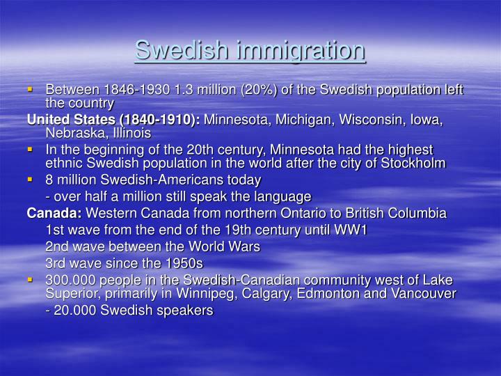 PPT - Scandinavian immigration to the United States and Canada ...