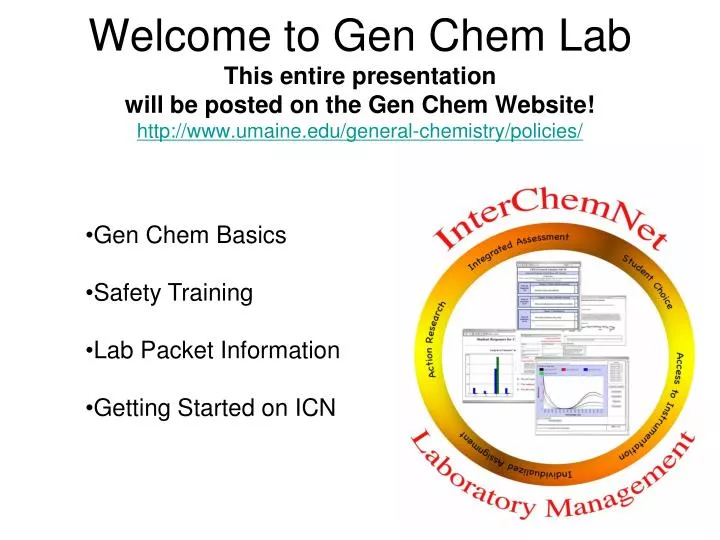 PPT - Welcome to Gen Chem Lab This entire presentation will be posted ...