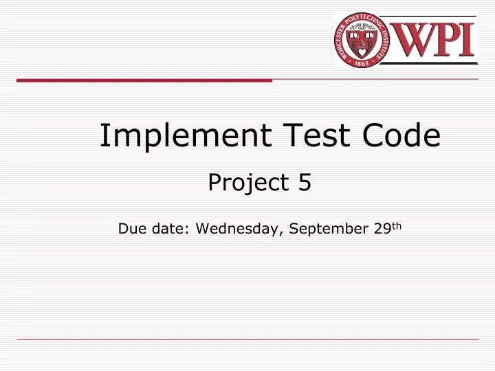 PPT - Implement Test Code PowerPoint Presentation, free download - ID ...