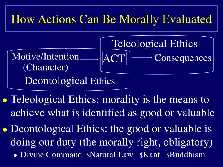 PPT - How Actions Can Be Morally Evaluated PowerPoint Presentation ...