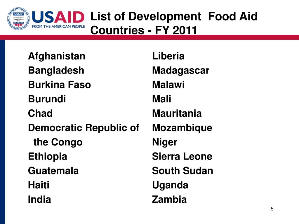 PPT - USAID Office of Food for Peace (FFP) International Food Aid ...