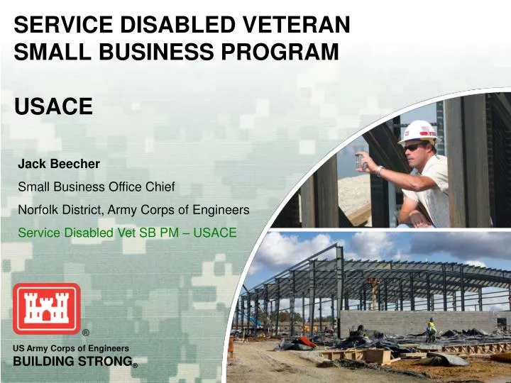 PPT - SERVICE DISABLED VETERAN SMALL BUSINESS PROGRAM USACE PowerPoint ...
