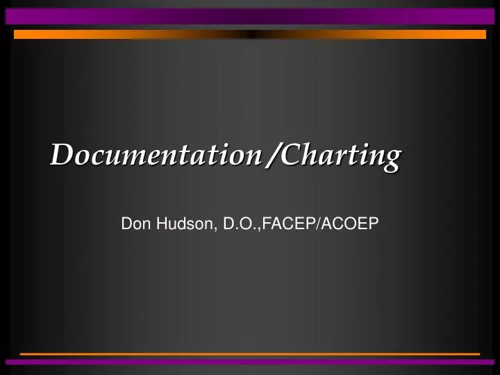 PPT - Documentation /Charting PowerPoint Presentation, free download ...