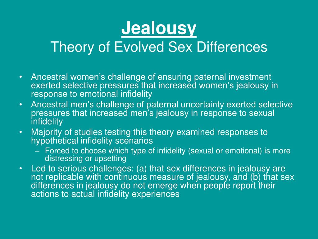 Ppt Sex Differences In Jealousy In Response To Actual Infidelity