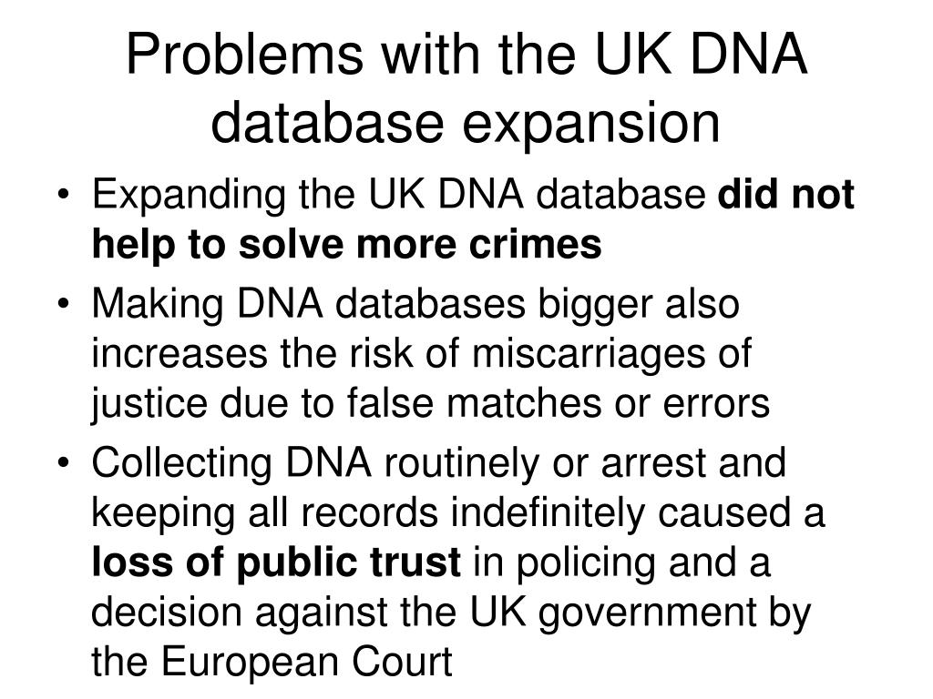 PPT - The UK DNA database and the European Court of Human Rights ...