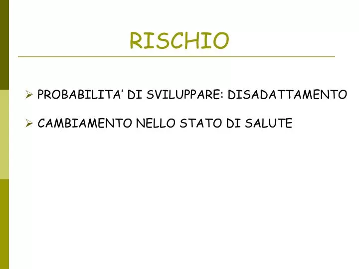 PPT - RISCHIO PowerPoint Presentation, free download - ID:1049800