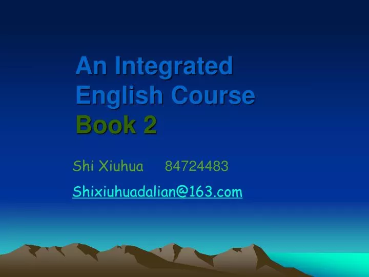 PPT - An Integrated English Course Book 2 PowerPoint Presentation, free ...