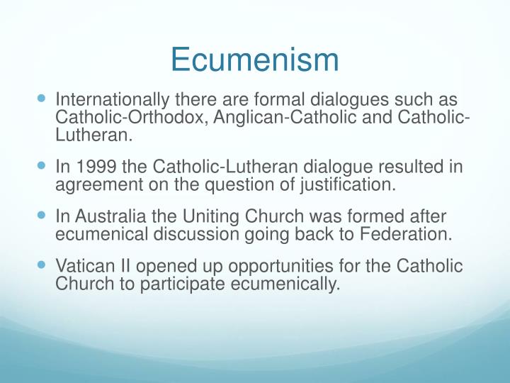 PPT - ECUMENISM PowerPoint Presentation - ID:1050957