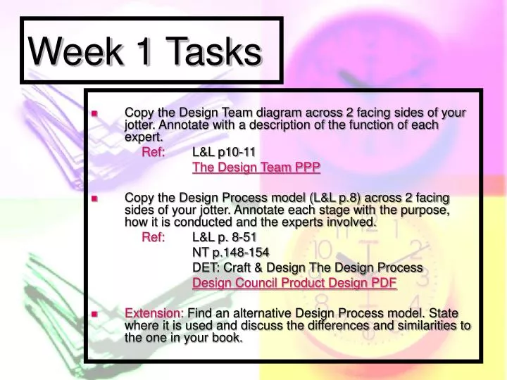 PPT - Week 1 Tasks PowerPoint Presentation, free download - ID:1051561