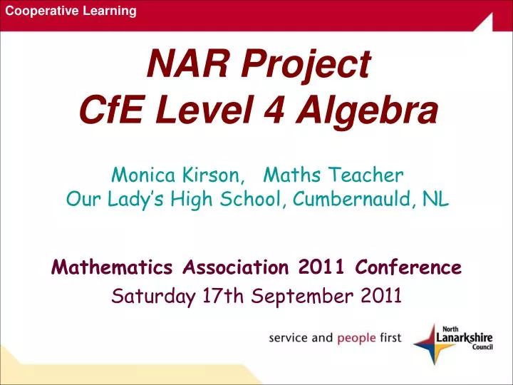 PPT - NAR Project CfE Level 4 Algebra PowerPoint Presentation, free ...
