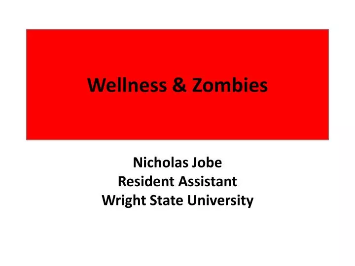 PPT - Wellness & Zombies PowerPoint Presentation, free download - ID ...