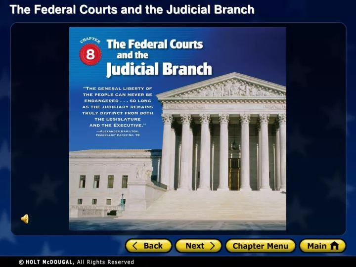 PPT - Section 1: The Federal Court System Section 2: Lower Federal ...