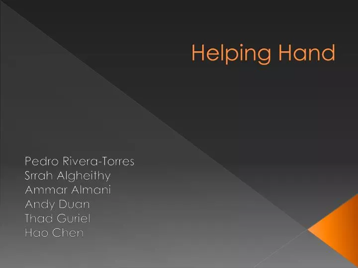PPT - Helping Hand PowerPoint Presentation, free download - ID:1053466