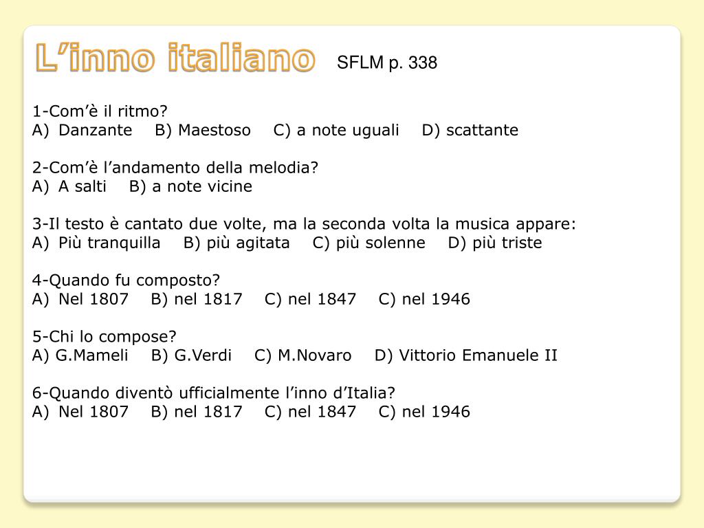PPT - Gli inni nazionali PowerPoint Presentation, free download - ID ...