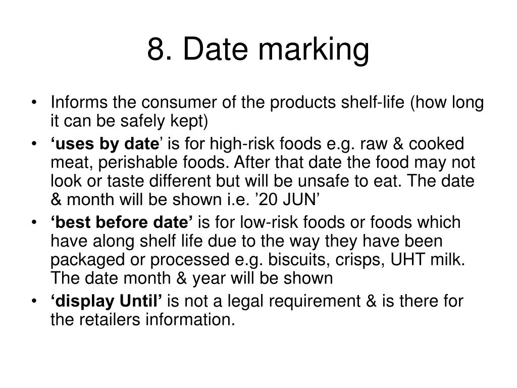 PPT - Legal Requirements of Labelling as imposed by the Food Labelling ...