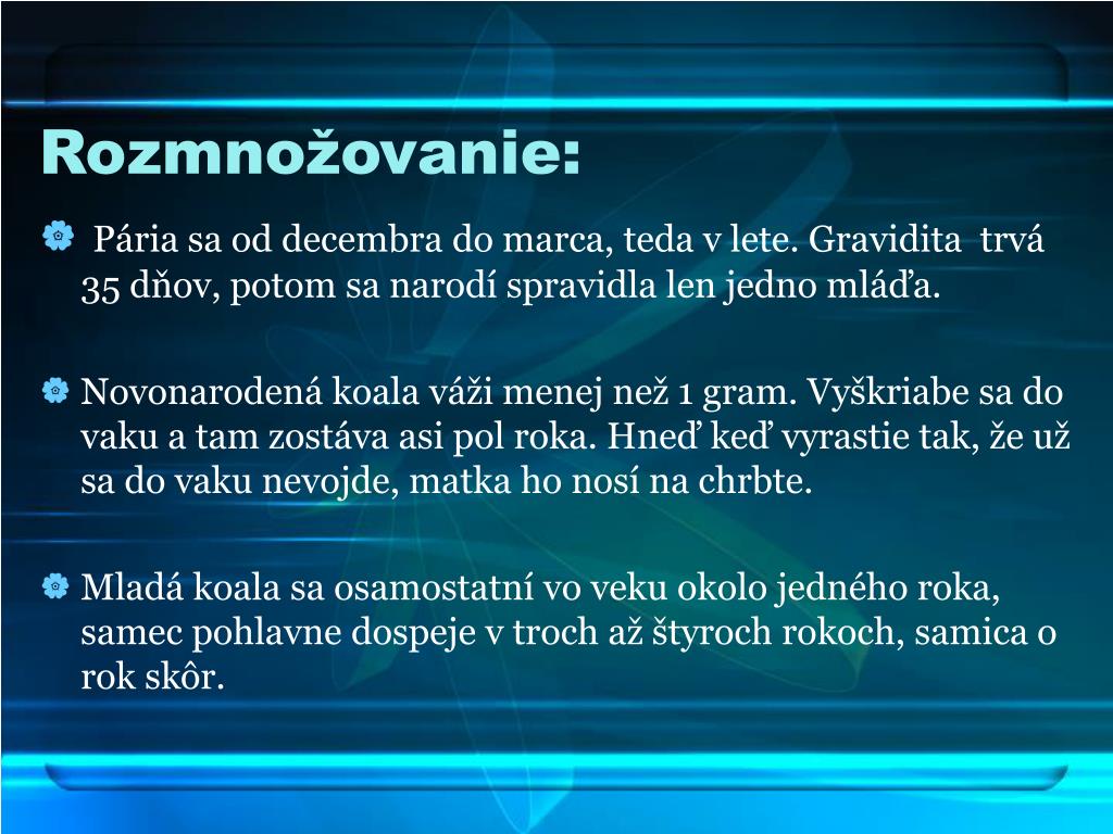 PPT - Austrálske vačkovce PowerPoint Presentation, free download - ID ...