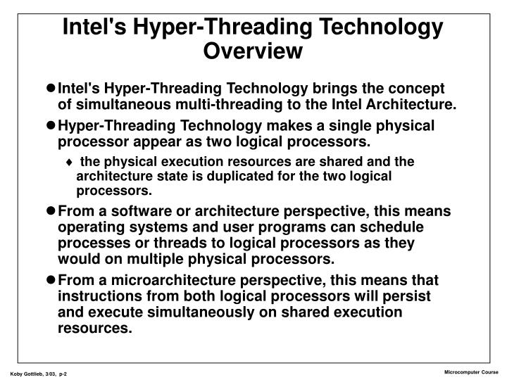 PPT - Lecture 10: Hyper-Threading PowerPoint Presentation - ID:1056650