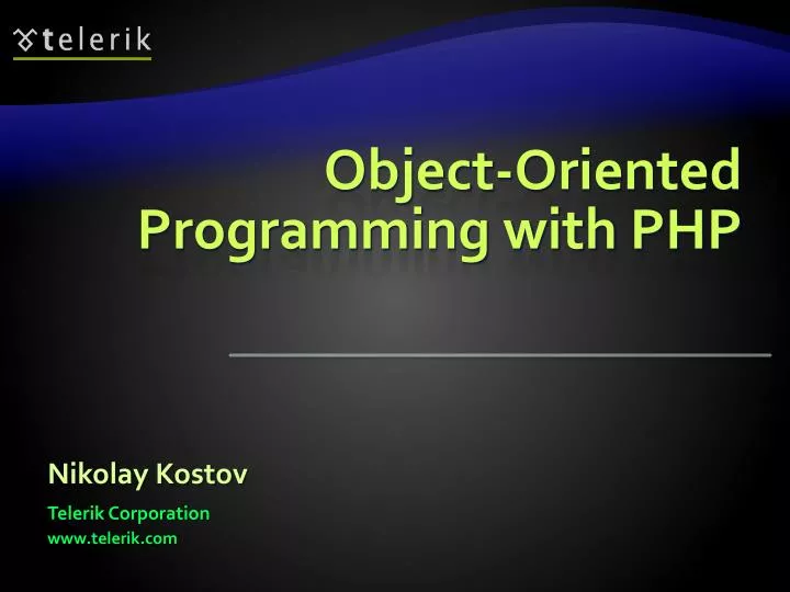 Ppt Object Oriented Programming With Php Powerpoint Presentation