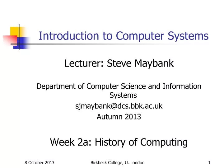 PPT - Introduction to Computer Systems PowerPoint Presentation, free download - ID:1057939