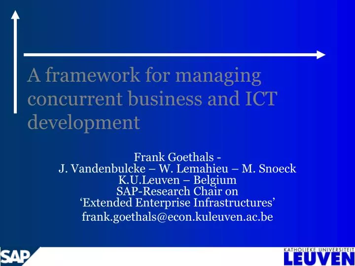 PPT - A framework for managing concurrent business and ICT development ...
