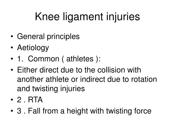 PPT - Injuries of the knee PowerPoint Presentation - ID:1058450