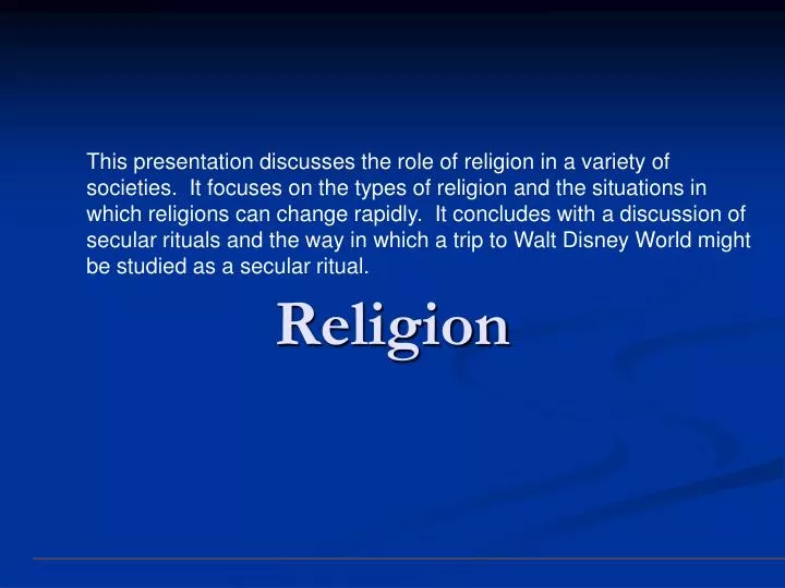 PPT - Religion PowerPoint Presentation, free download - ID:1058779