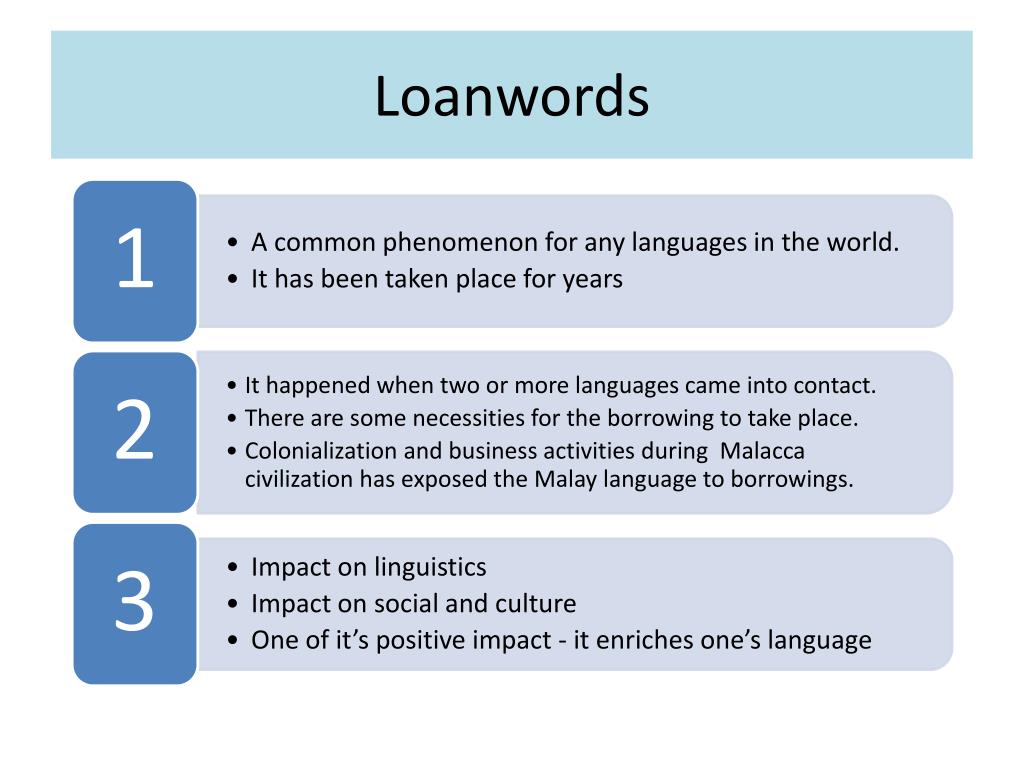 PPT - Loanwords: An Impact to Malay Language and Culture PowerPoint ...