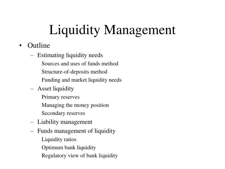 PPT - Liquidity Management PowerPoint Presentation, free download - ID ...