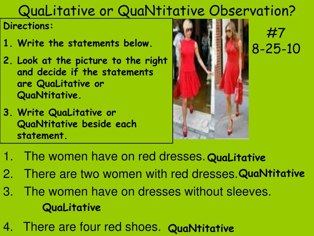 PPT - QuaLitative or QuaNtitative Observation? PowerPoint Presentation ... PPT - QuaLitative or QuaNtitative Observation? PowerPoint Presentation ...