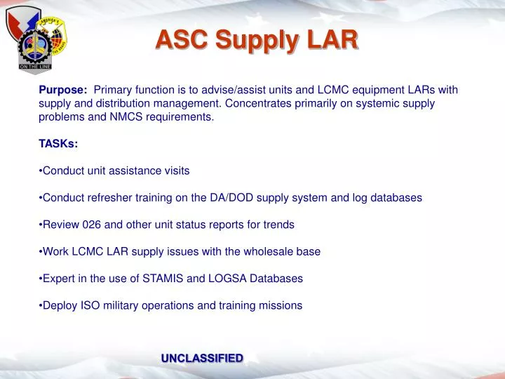 PPT - ASC Supply LAR PowerPoint Presentation, free download - ID:1060185