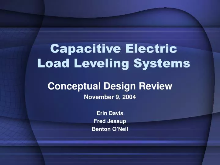 PPT - Capacitive Electric Load Leveling Systems PowerPoint Presentation ...