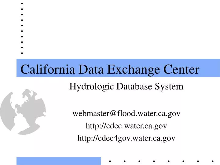 PPT - California Data Exchange Center PowerPoint Presentation, free ...