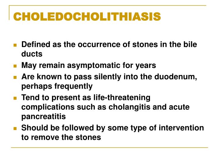 PPT - CHOLEDOCHOLITHIASIS PowerPoint Presentation - ID:1062840