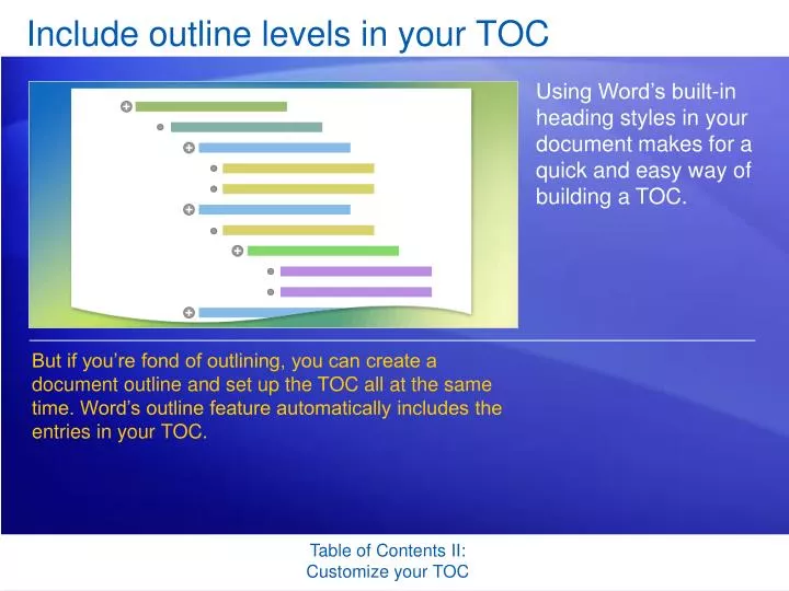 PPT - Include outline levels in your TOC PowerPoint Presentation, free ...