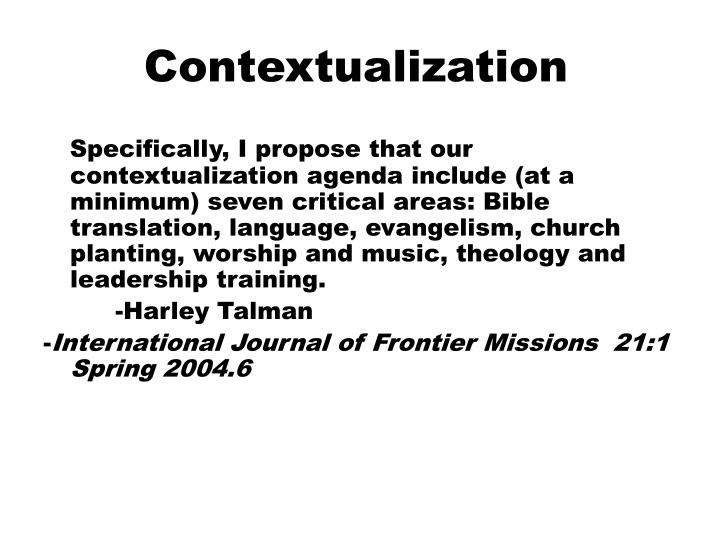 PPT - The Need for Contextualization PowerPoint Presentation - ID:1064383