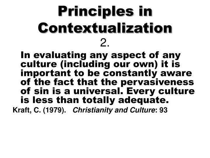 PPT - The Need for Contextualization PowerPoint Presentation - ID:1064383