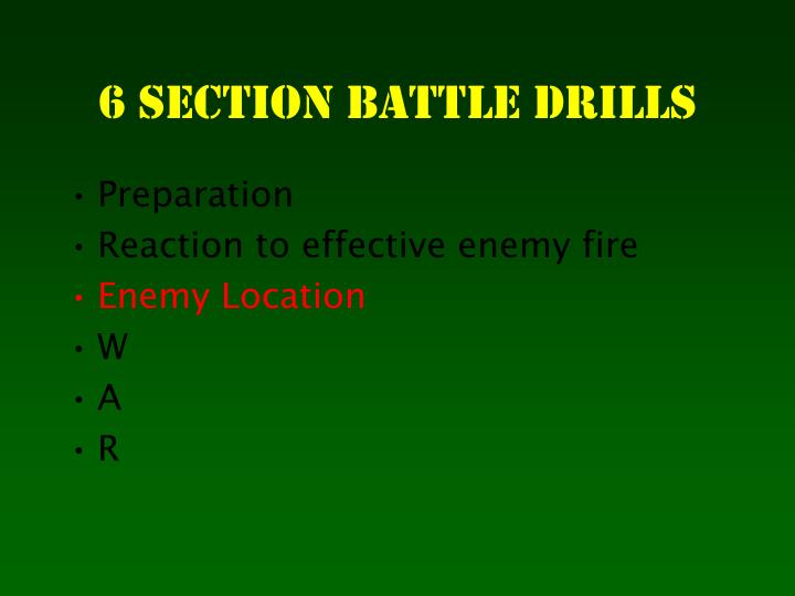 PPT - The 6 Section Battle Drills PowerPoint Presentation - ID:1066819