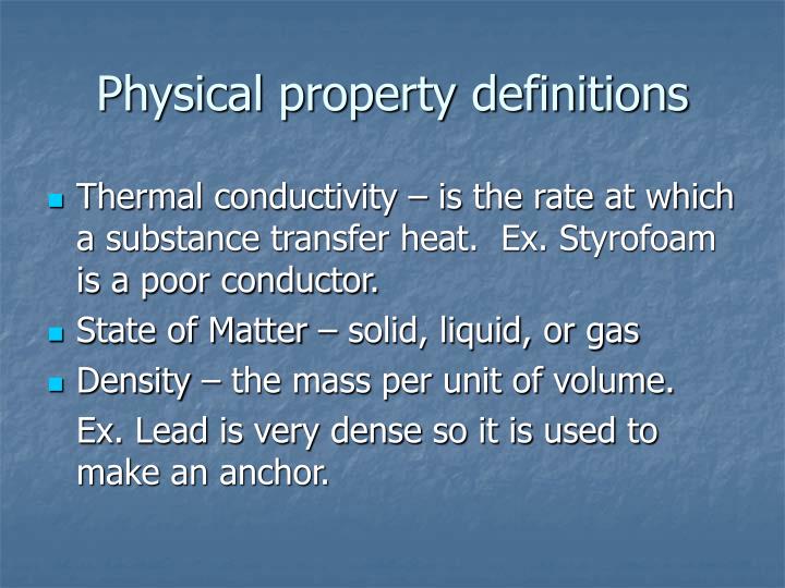 PPT - Chemical and Physical Properties of Matter PowerPoint ...