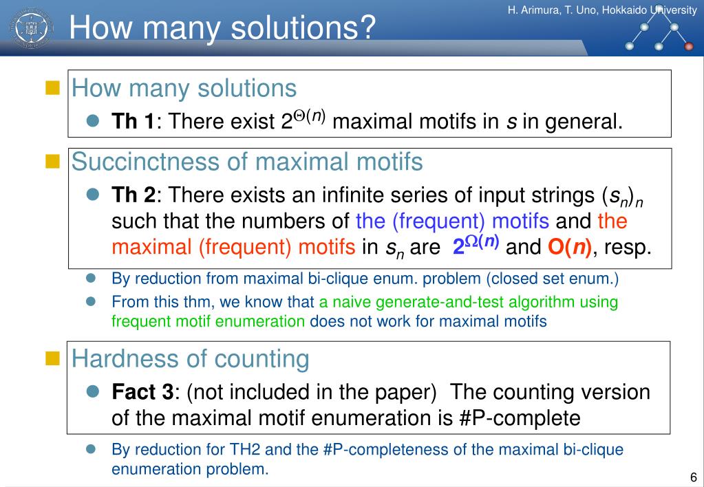 Ppt A Polynomial Space And Polynomial Delay Algorithm For Enumeration Of Maximal Motifs In A
