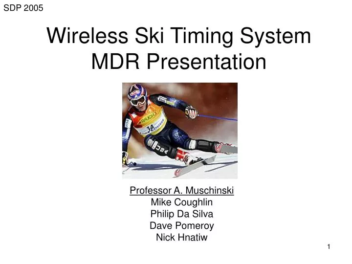 PPT - Wireless Ski Timing System MDR Presentation PowerPoint ...