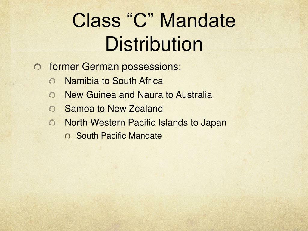 PPT - Geo-Political and Economic Impacts of the Mandate System ...